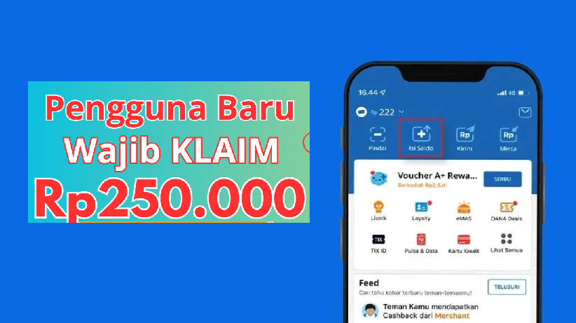 GRATIS! Dapatkan Saldo DANA Rp50.000 Hanya dengan Daftar, Buruan Sebelum Kehabisan!